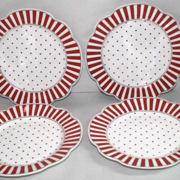 Grace Teaware | Other | 4 Grace Teaware Josephine Red Salad Plates 9 8 ...